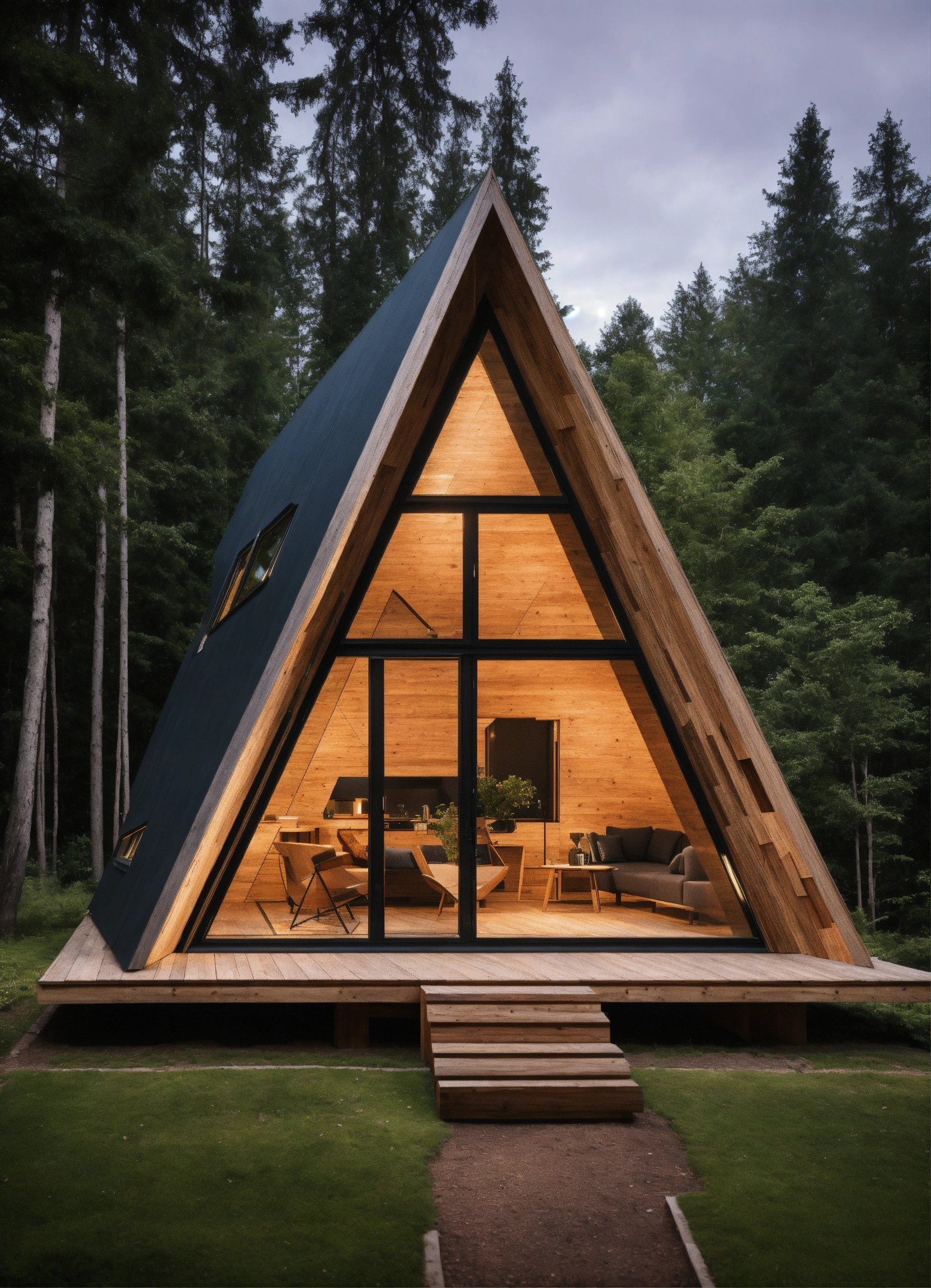 What is a 3 sided roof called?